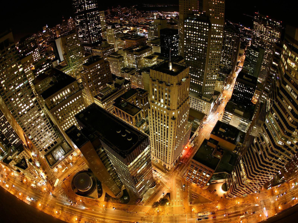 Townscape from above Desktop wallpapers 1024x768