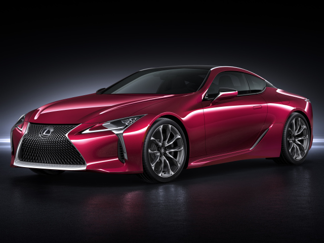 Car Lexus LC500 Coupe, 2017 cherry color wallpapers and images ...