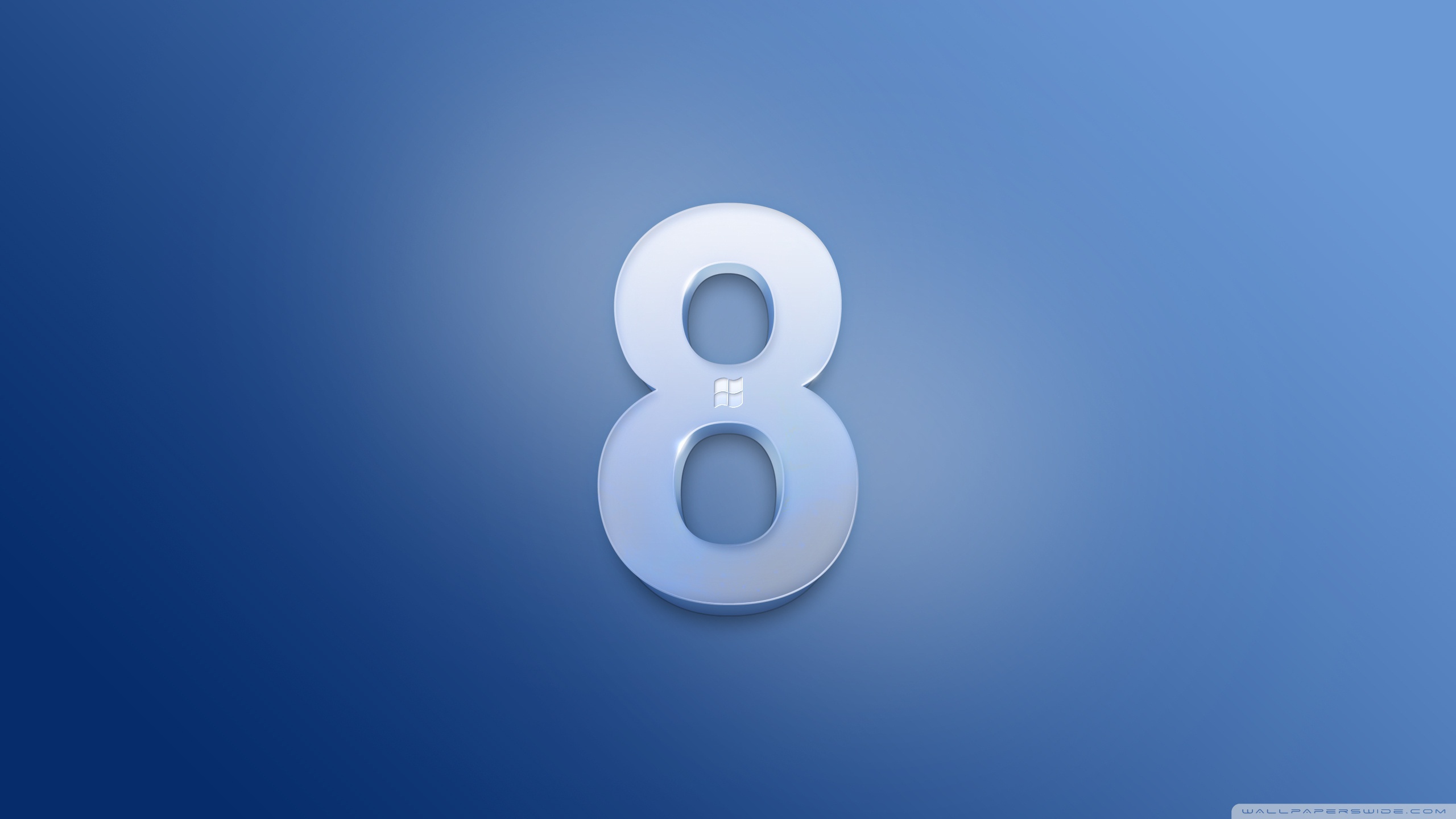 Windows 8 голубая тема с большим лого - обои для рабочего стола ...