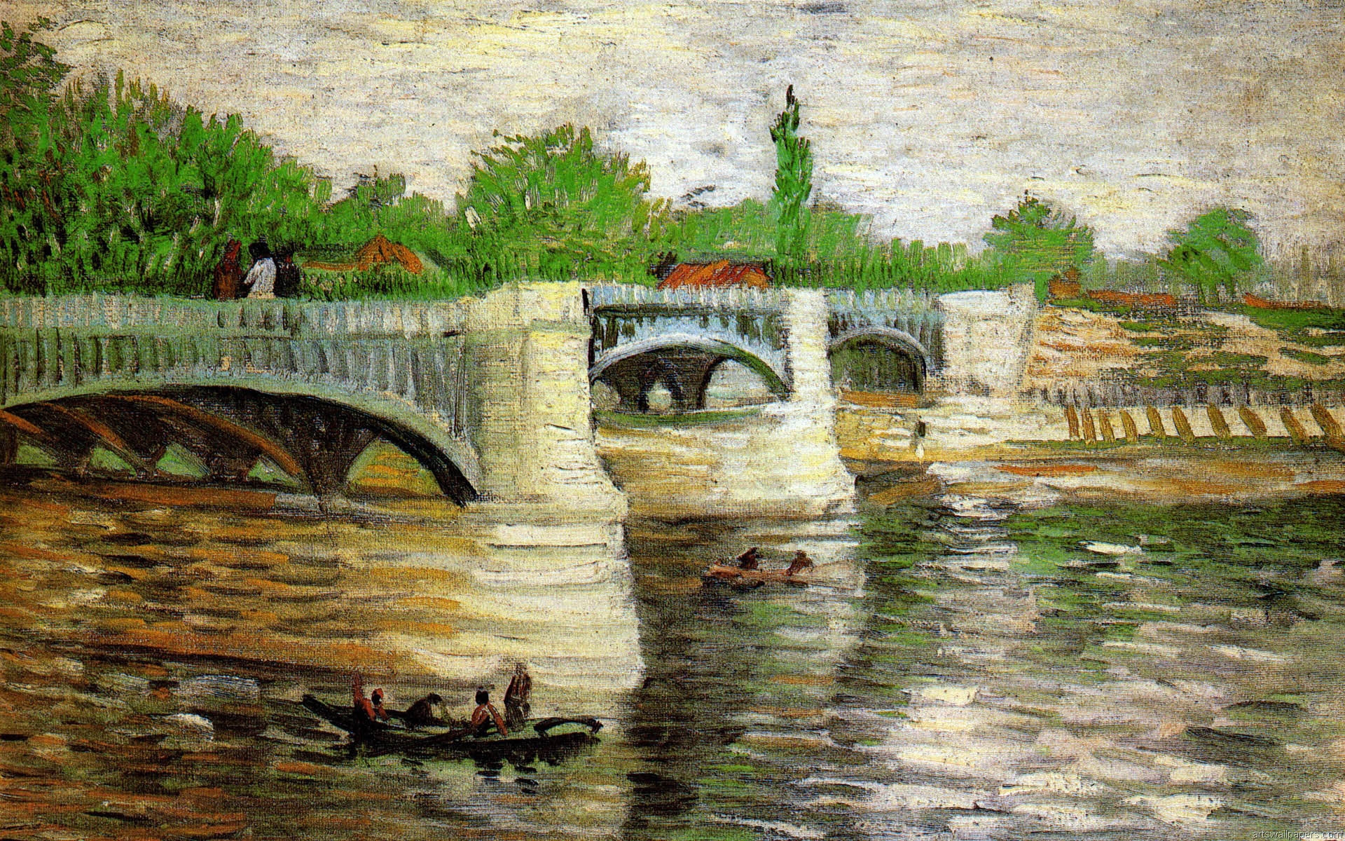 Painting of Vincent Van Gogh - Bridge wallpapers and images ...