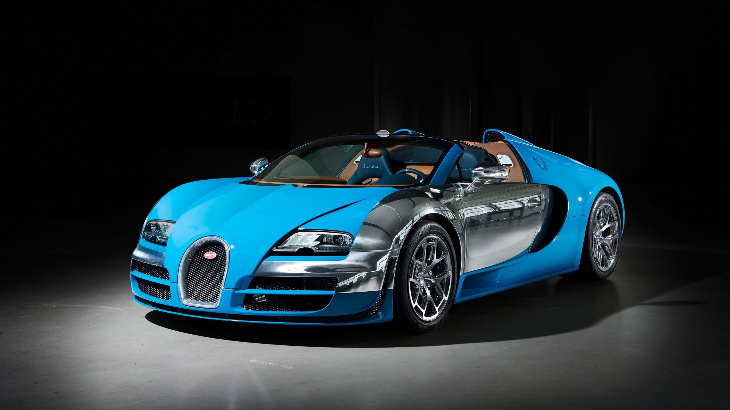 Blue Bugatti convertible with silver accents wallpapers and images ...