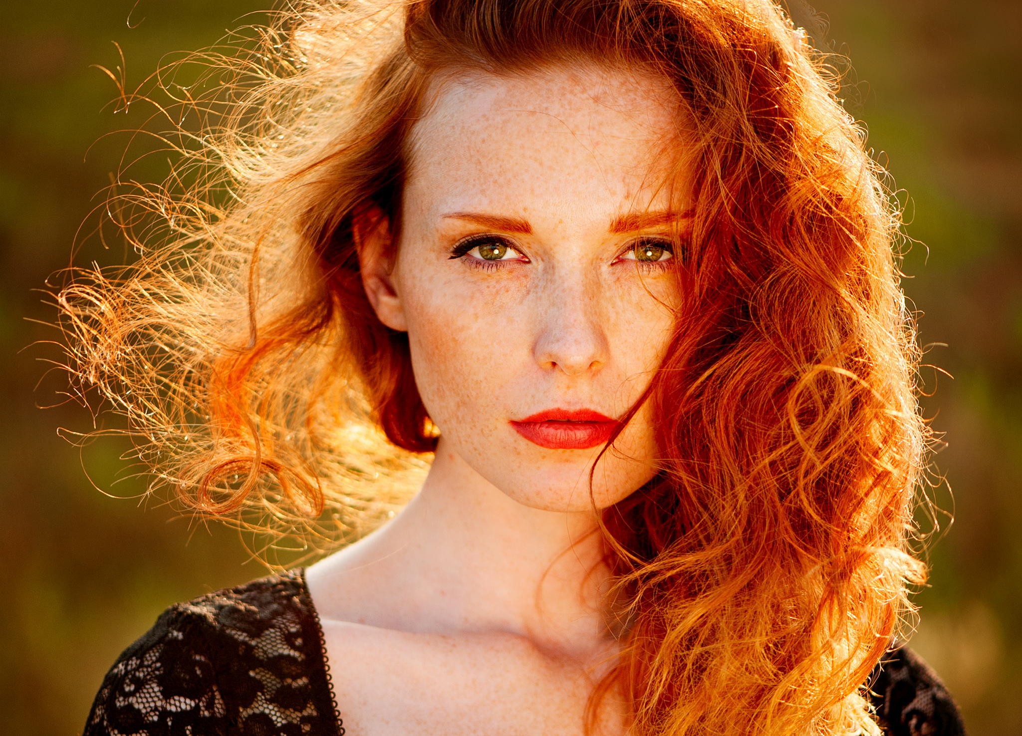 Red-haired girl with freckles, photo Anna Nevrev wallpapers and images ...